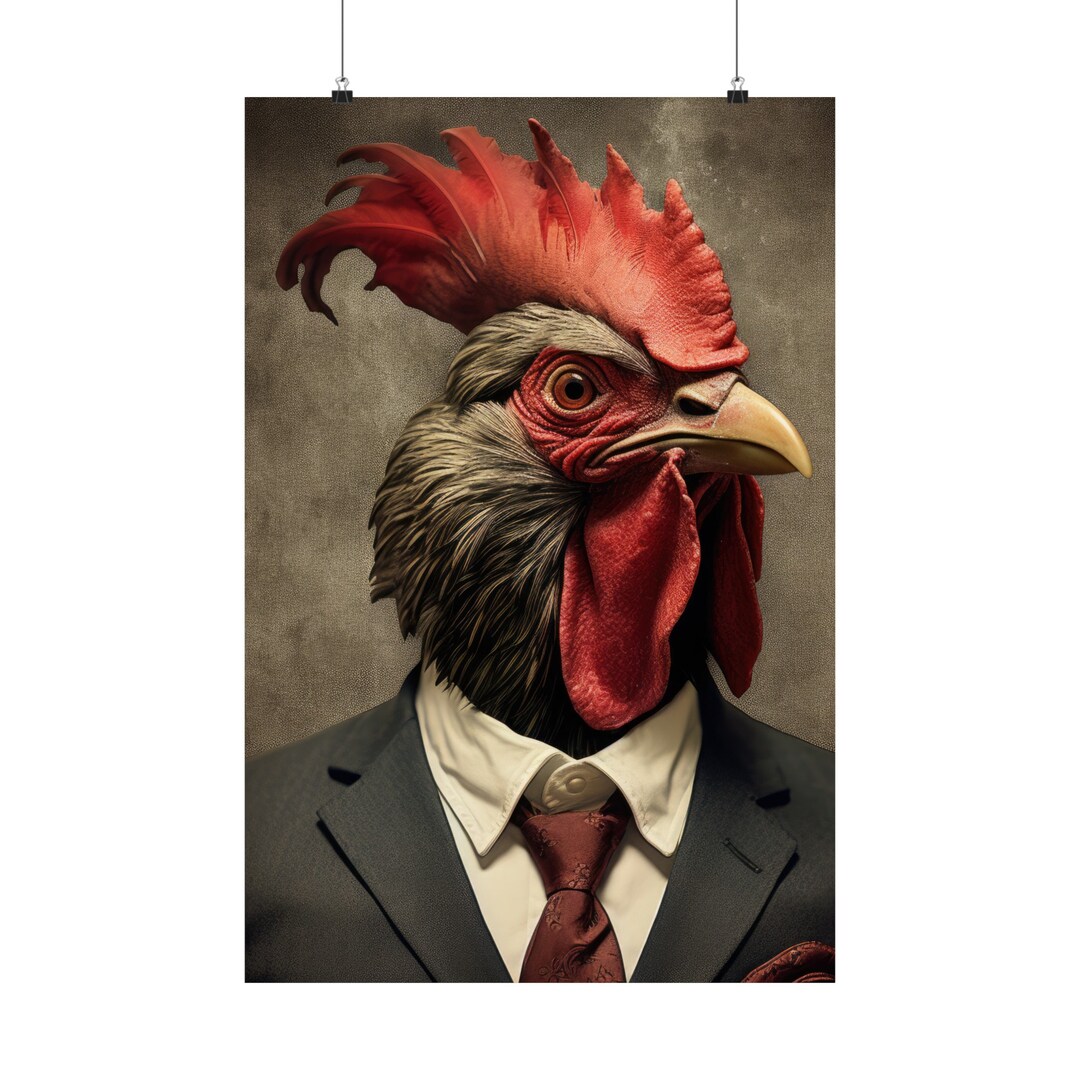 Gamecock in a Suit, Fan Art, Animal Art, Sports Art, Sports Decor, Home ...