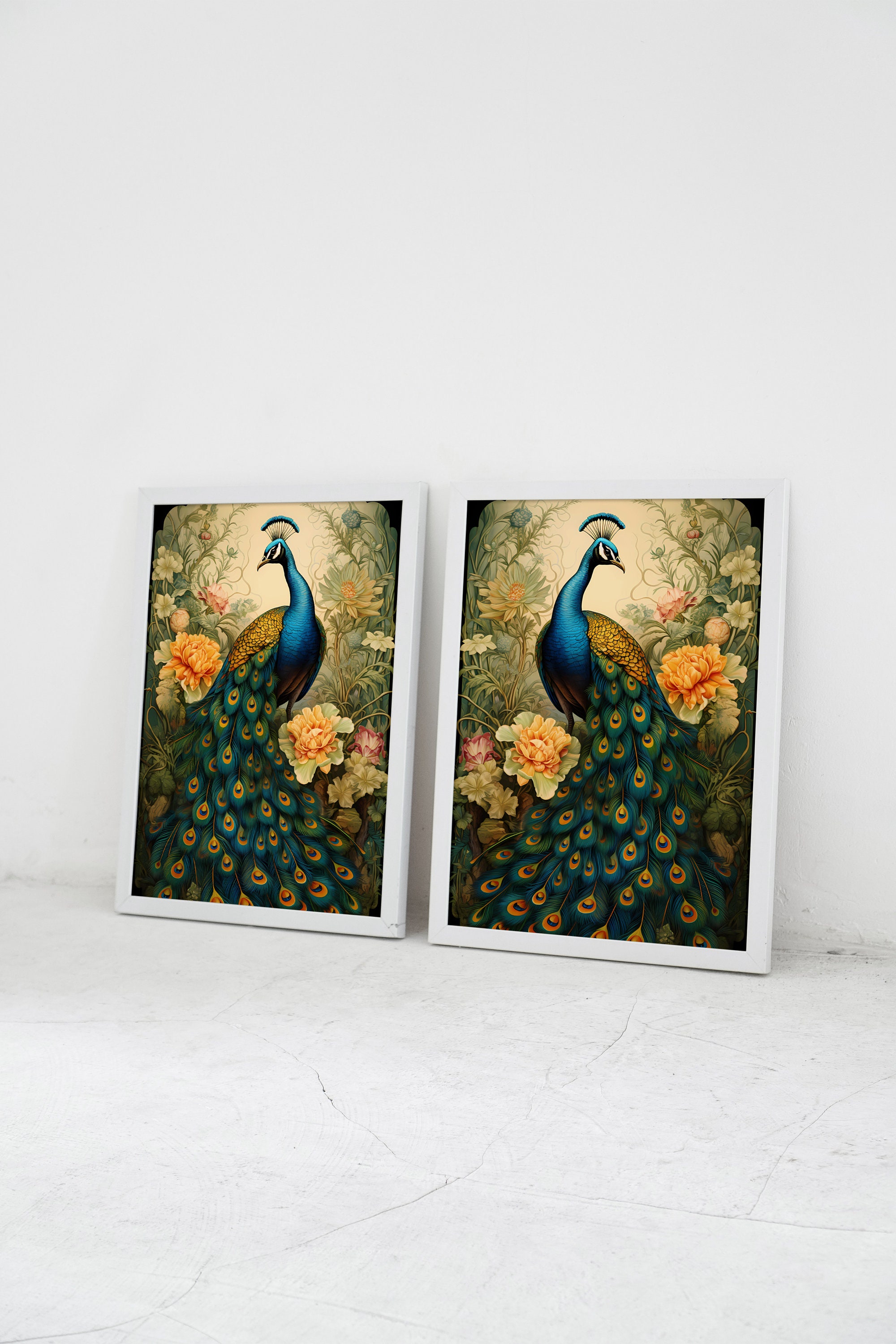 Pfau Poster 2er Set | Ernst Haeckel | Jugendstil Poster Zum Ausdrucken ...