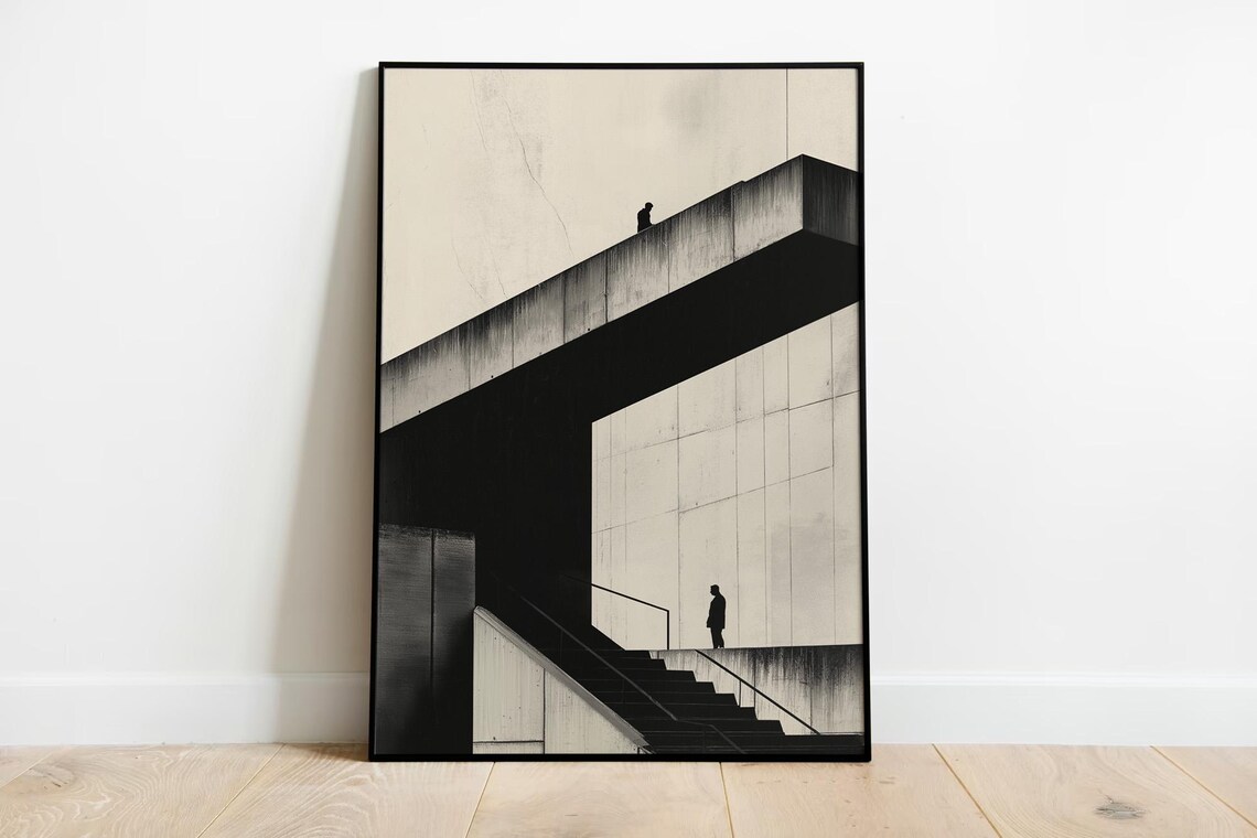 Brutalist Architecture Art Print: Concrete Building Poster - Etsy