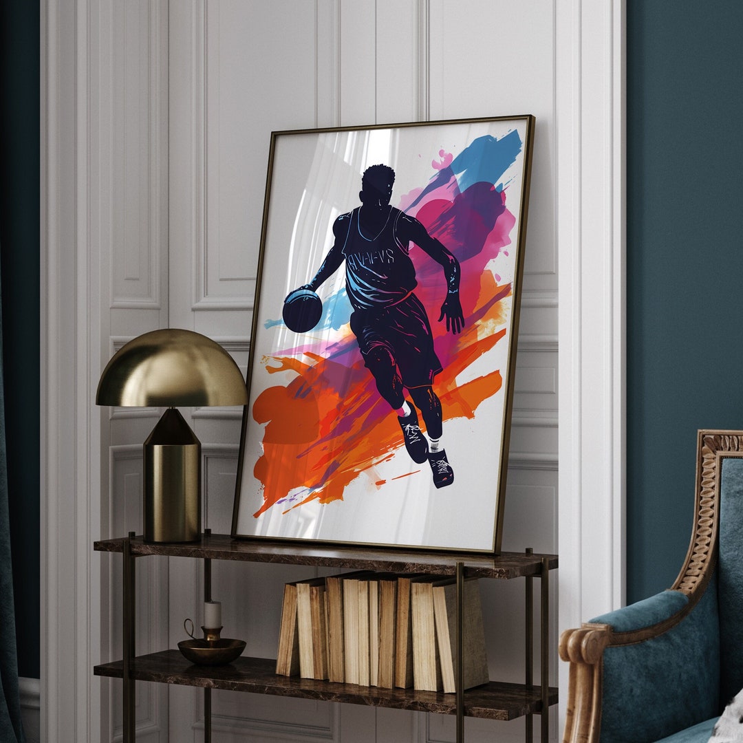 Basketball Player Silhouette 2, Basketball Poster - Etsy