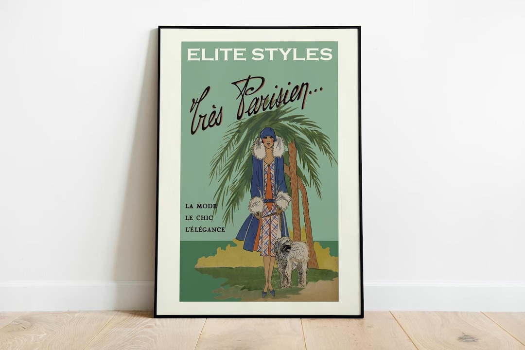 1920s Vintage Fashion Poster - Retro Woman Art Print, Timeless 1920s ...