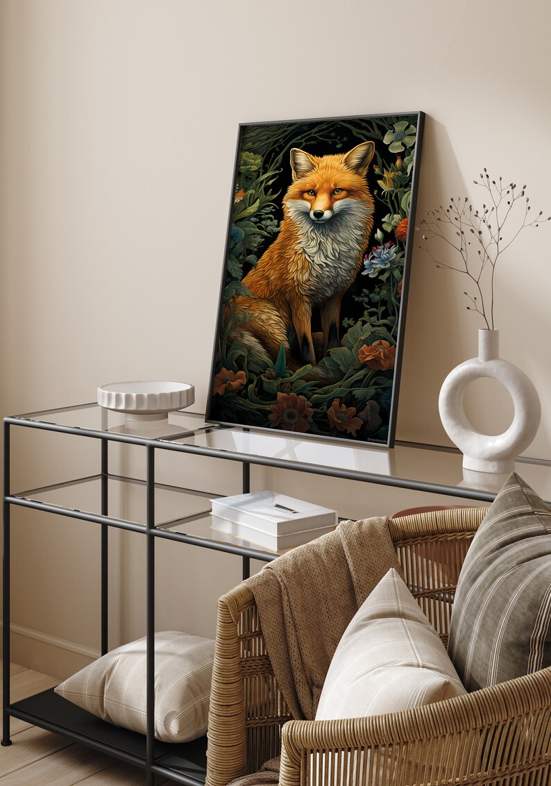 Fox in the Forest Poster William Morris Print, William Morris Poster - Etsy