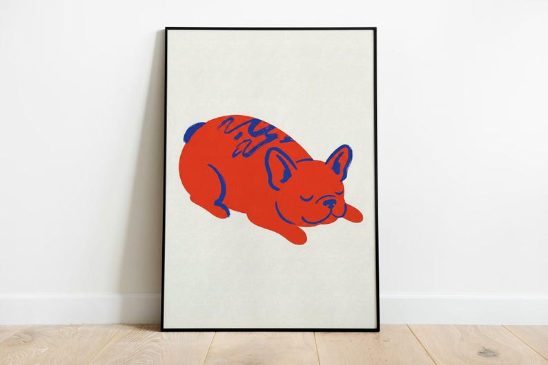 Vibrant Pop Art Pug Poster, Maximalist Dog Portrait, Quirky Pet Art ...