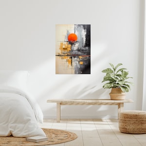 Red Moon Rising Abstraktes Ölgemälde Poster - Etsy