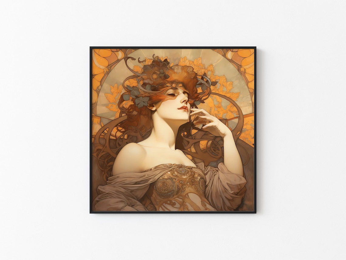 Jugendstil Poster - Beauty - Alphonse Mucha - Etsy