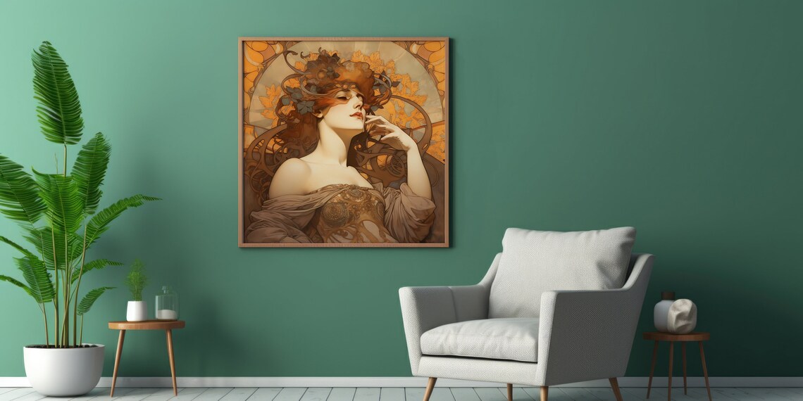 Jugendstil Poster - Beauty - Alphonse Mucha - Etsy