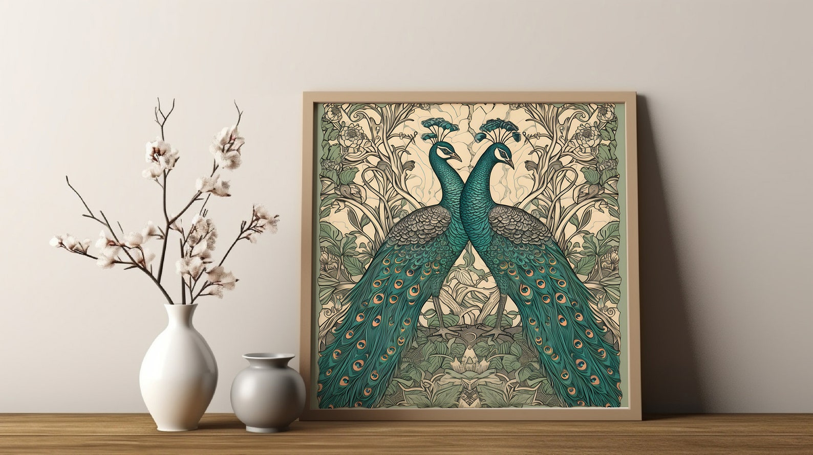 William Morris Peacock Poster Set: Vintage Art Prints - Etsy