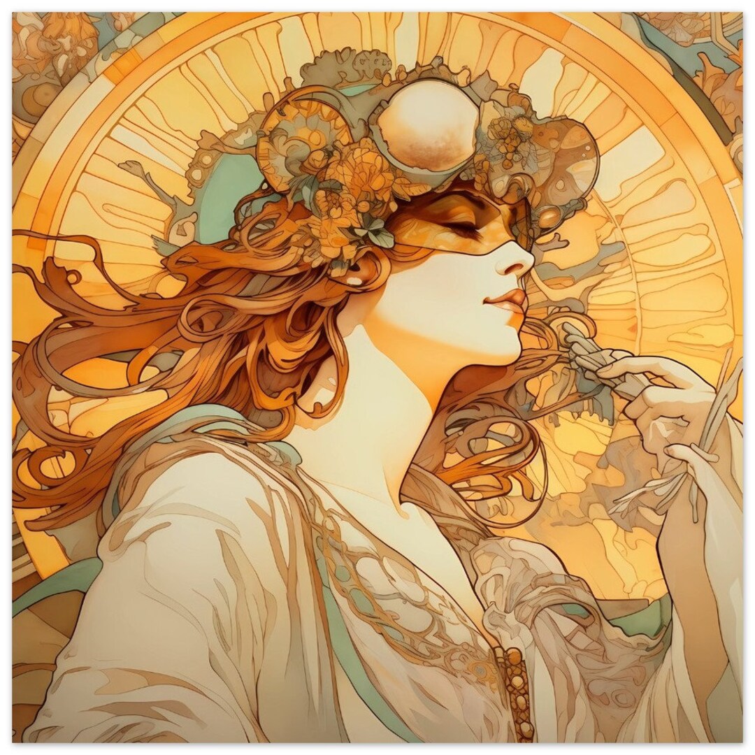 Jugendstil Poster Phoenix Alphonse Mucha - Etsy