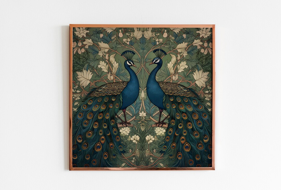 Vintage Peacock Print: William Morris Botanical Art - Etsy