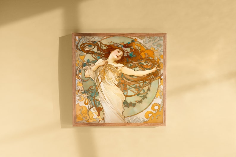 Jugendstil Poster - Sunday - Alphonse Mucha | Printing Decoration - Etsy