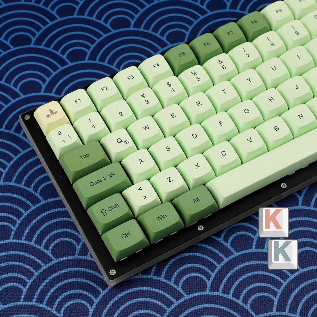 Spanish Keycaps ES ISO Key Cap Set Green Matcha - Etsy