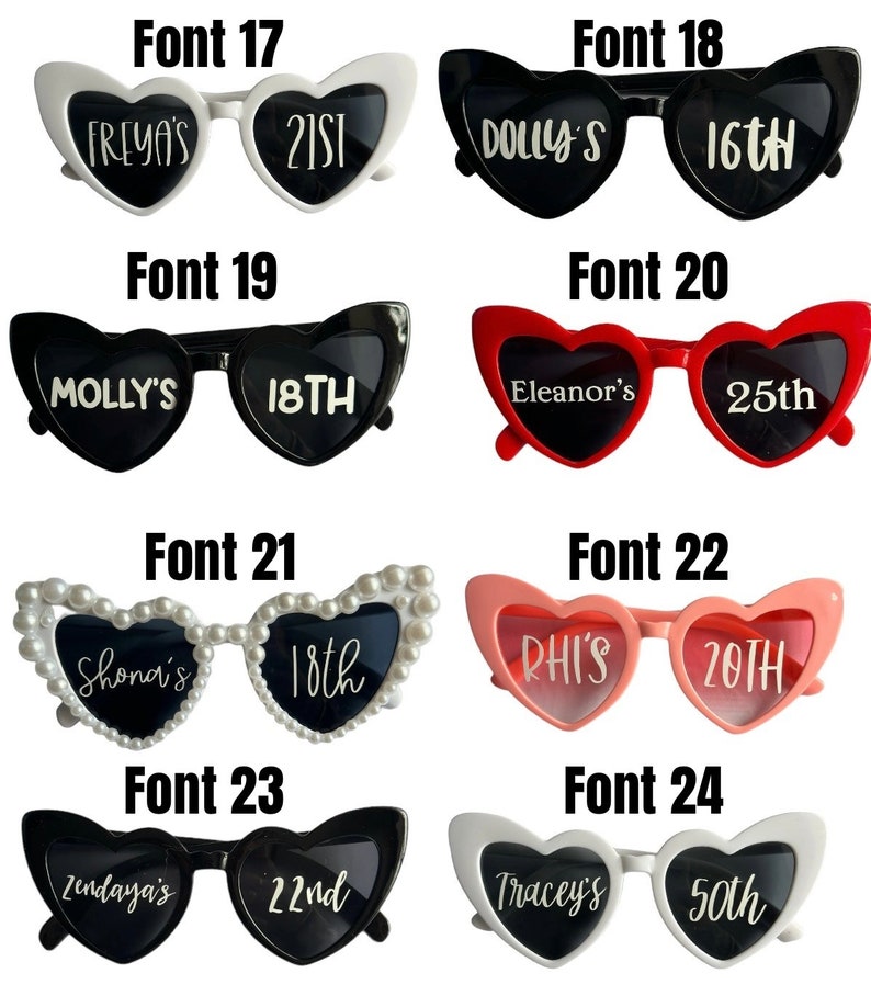 WHITE Personalised Birthday Sunglasses - Etsy UK