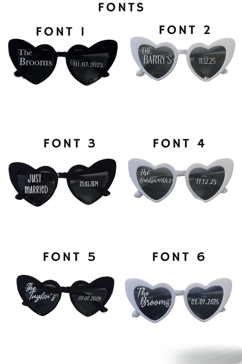 WHITE Personalised Wedding Sunglasses/ Wedding Sunglasses Trend ...