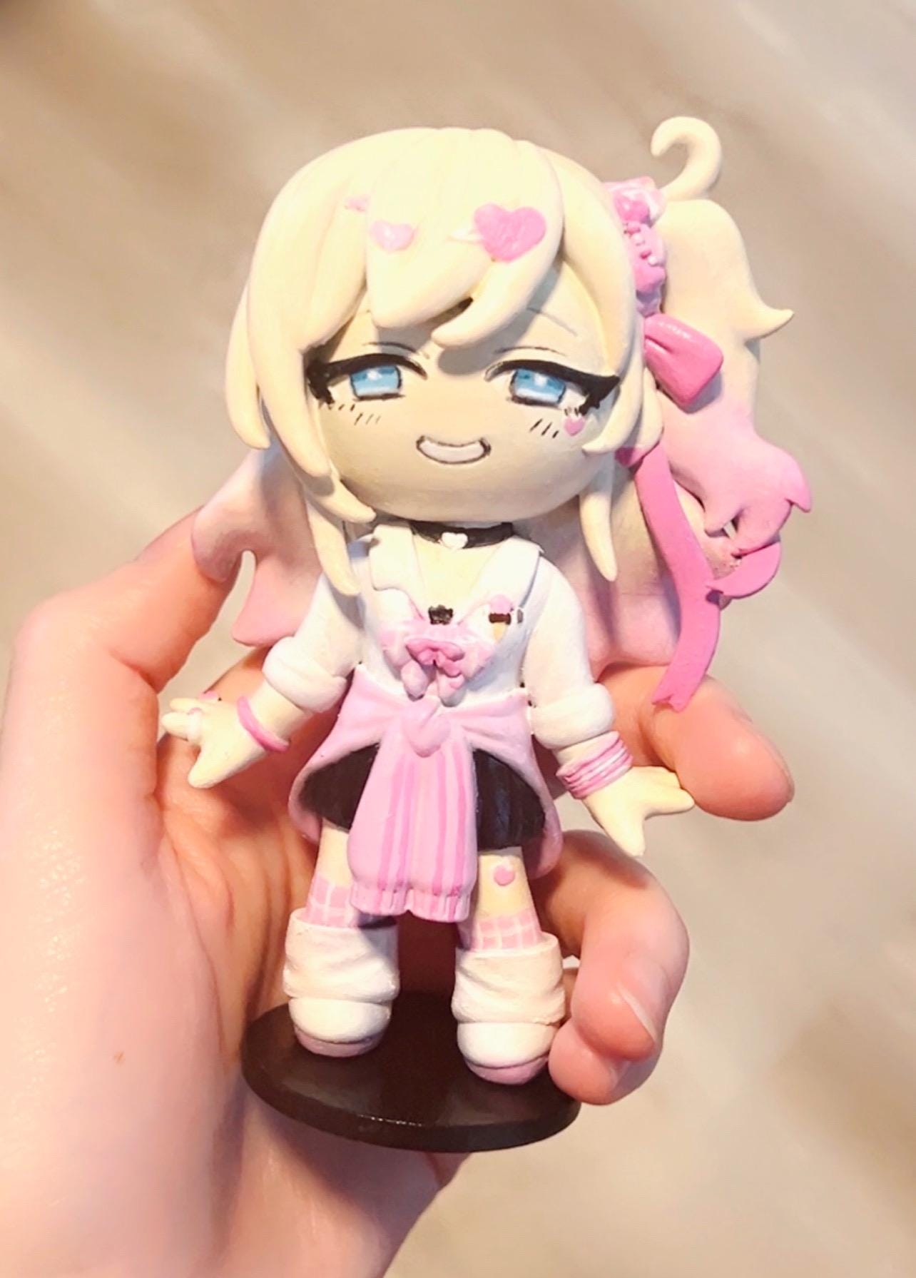 Custom Chibi OC Figure YCH Commission, Handmade Customizable Figurine ...