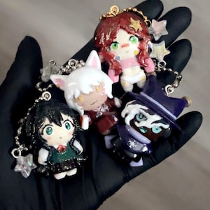 Custom Chibi OC Keychain Charm, YCH Commission Handmade - Etsy