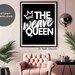 Hairstylist Printable Wall Art, Weave Queen, Digital Artwork for Hair ...