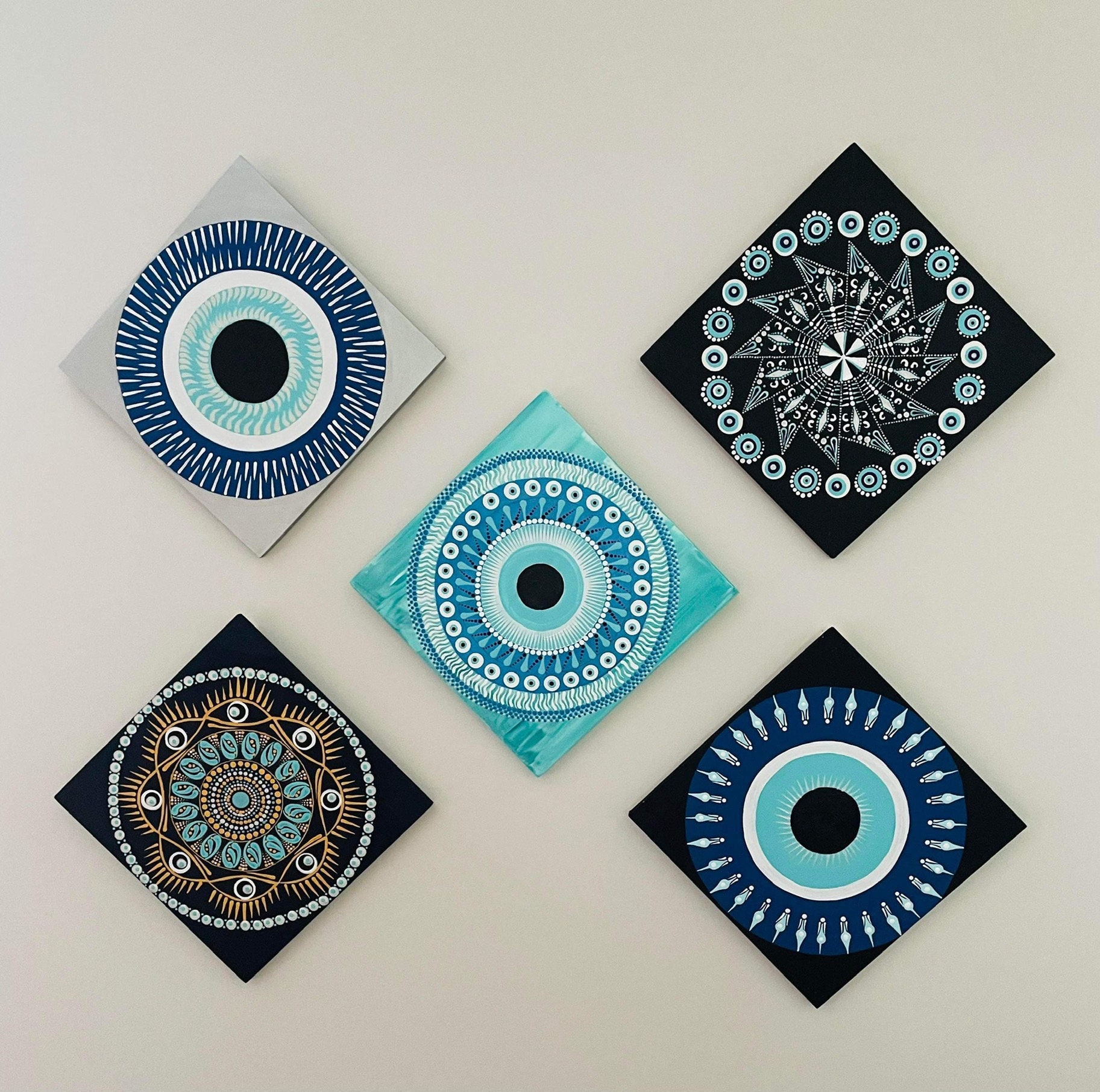 Evil Eye Protection Art Mandala Art Wall Art - Etsy