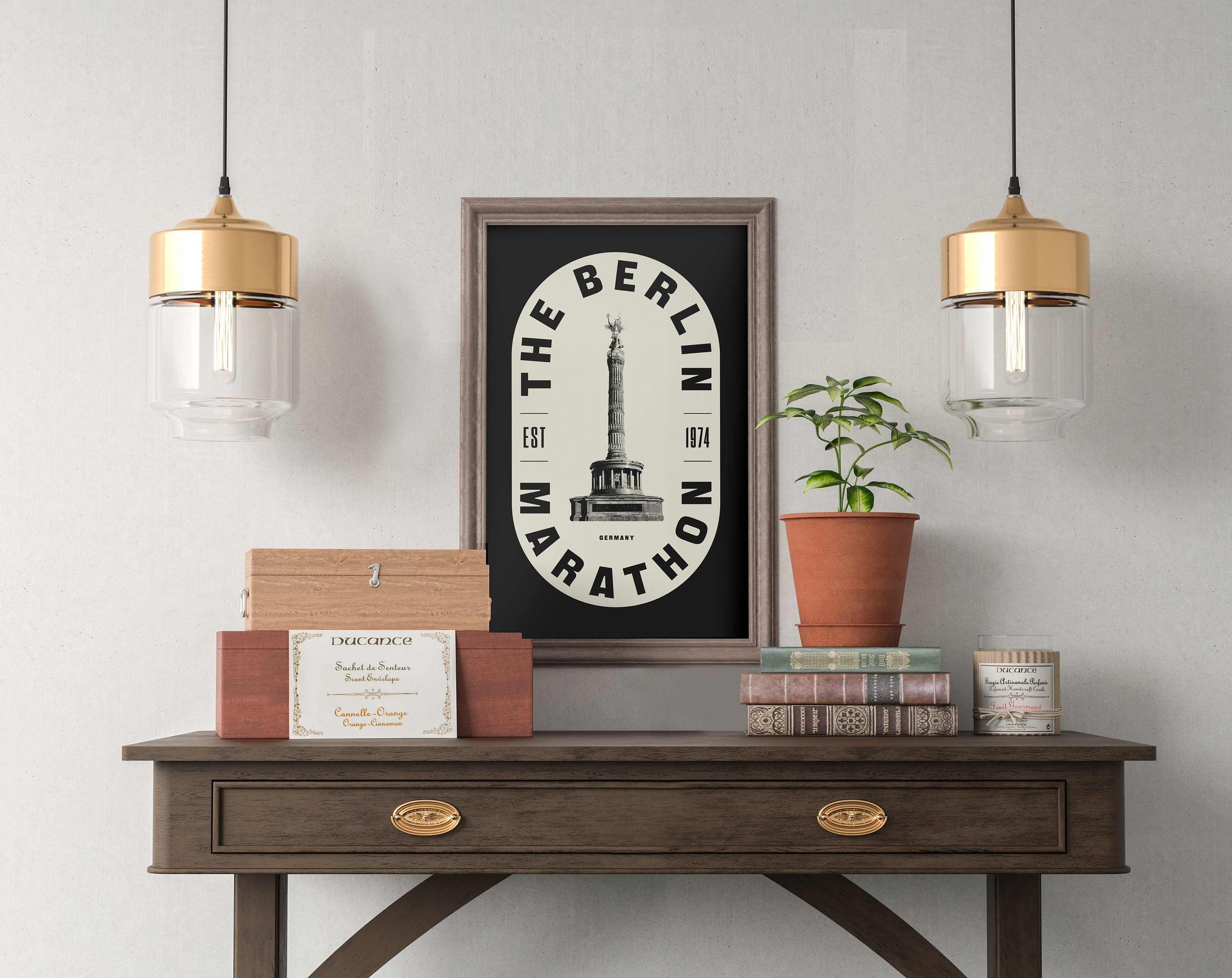 Vintage Berlin Marathon Poster Berlin Marathon Runner Gift for Runner ...