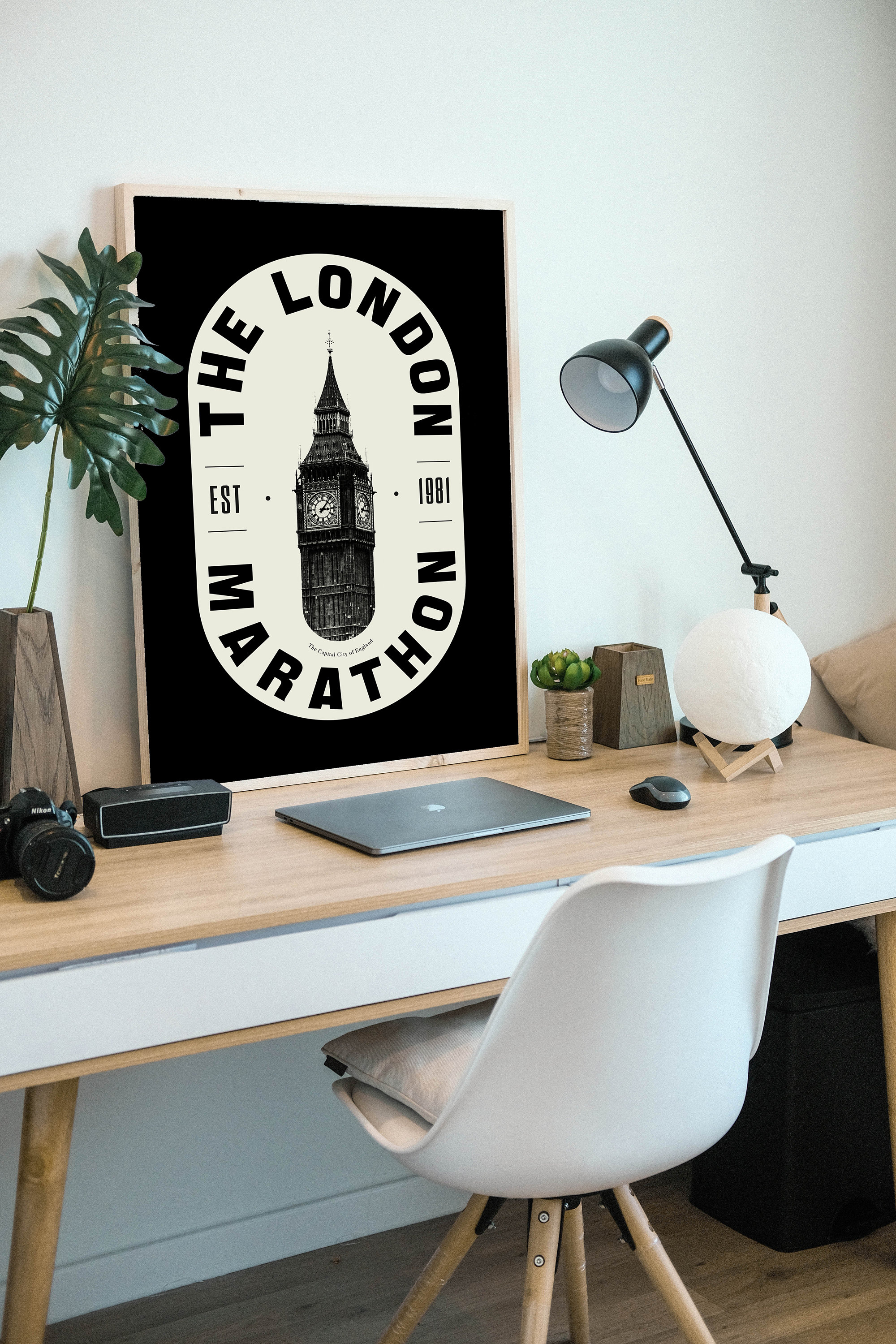 Vintage London Marathon Poster London Marathon Runner Gift for Runner ...