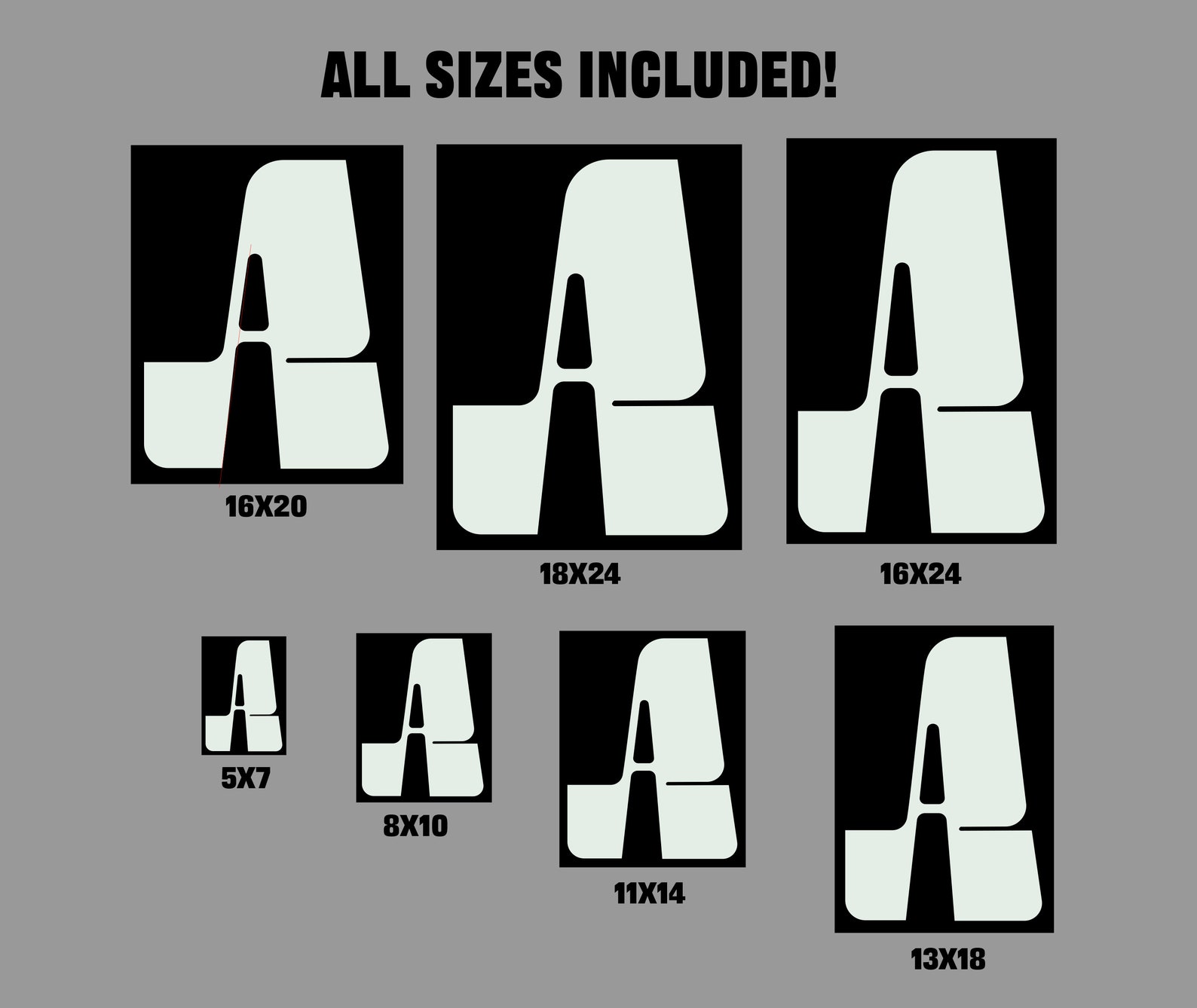 Capital Letter A Wall Art Letter A Poster Monogram Initial Gift Letter ...