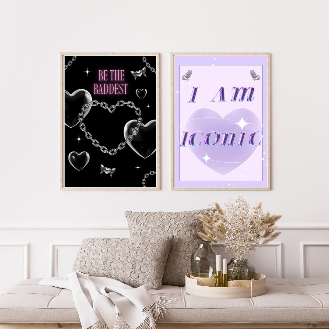 Affirmation Poster Set Self-love Poster Trendy Dorm Wall - Etsy