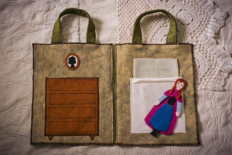 Felt Paper Doll Pattern, PDF Pattern Frozen Inspired Elsa and Anna Felt ...