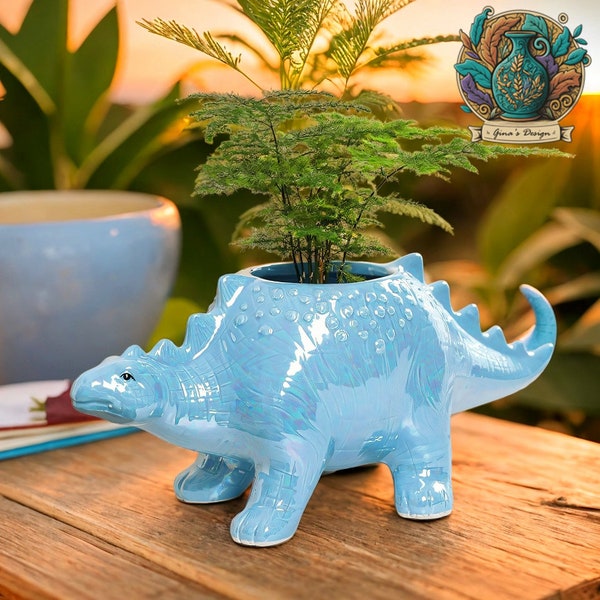 Dinosaur Plant Pot - Etsy