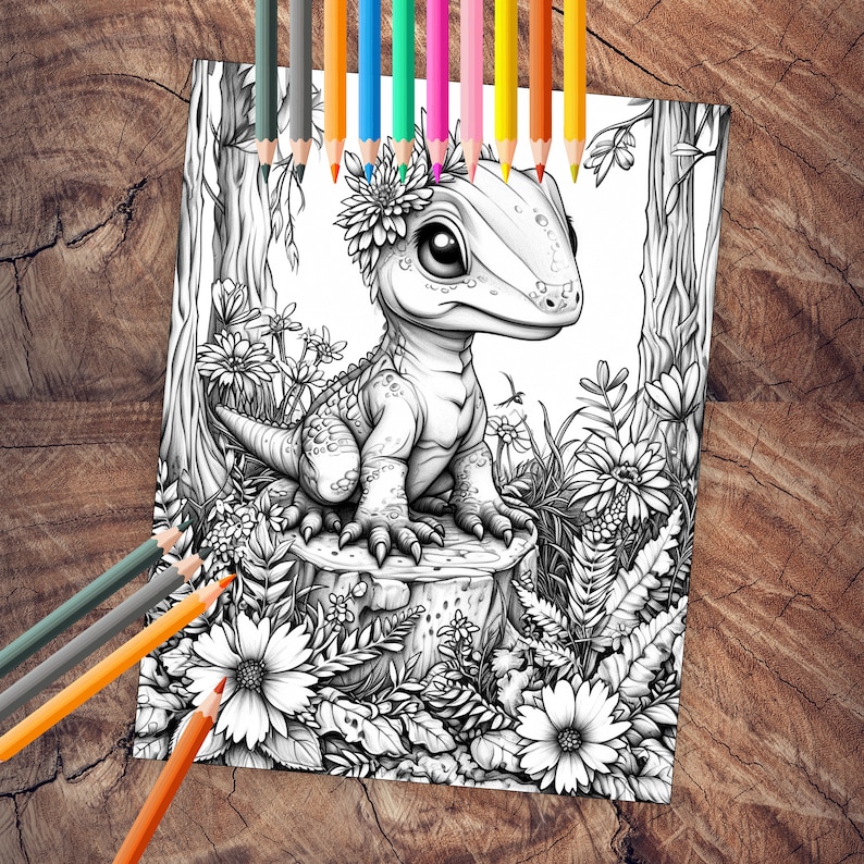 400 Dinosaurs Coloring Pages Vol 1 | Instant Digital Download ...