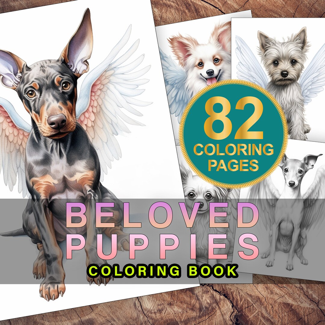 82 in Loving Memory of Dog Coloring Book | Tribute to a Dog Lost to ...