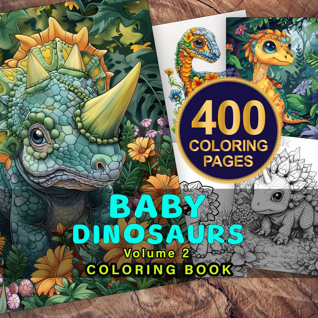 Dinosaurs Coloring Pages Vol 2 | Instant Digital Download! | Coloring ...
