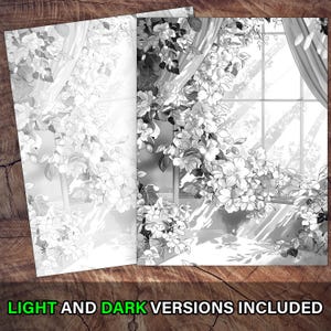 50 Floral Windows Coloring Pages | Beautiful Floral Window Coloring ...