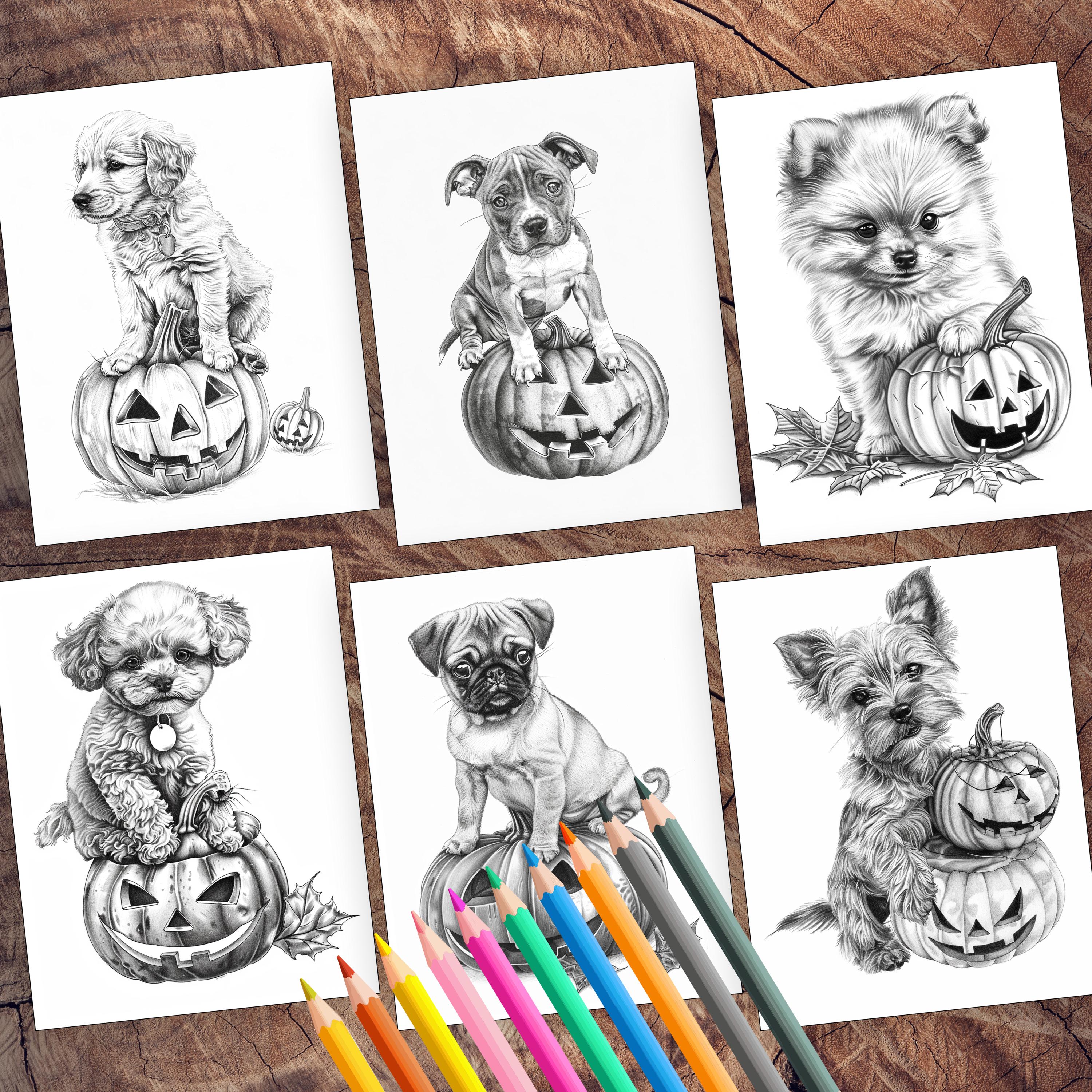 50 Puppy Halloween Coloring Pages | Halloween Coloring Sheets | Dog ...