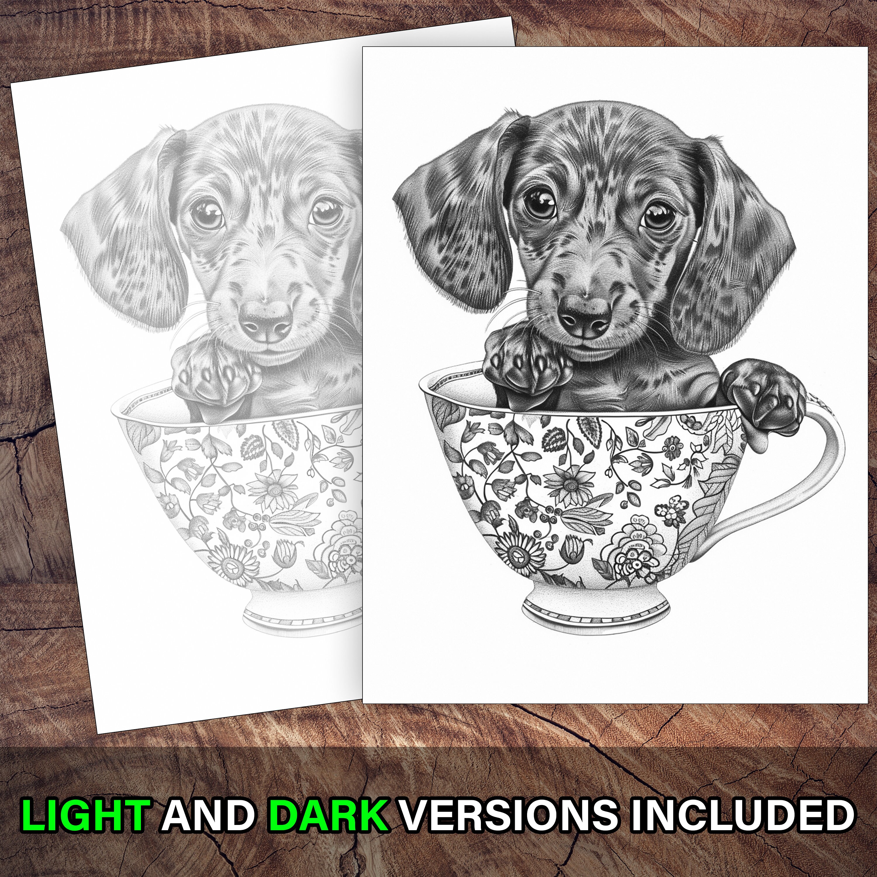 Cute Dog Coloring Pages for Kids - Printable Digital Download - Fun ...