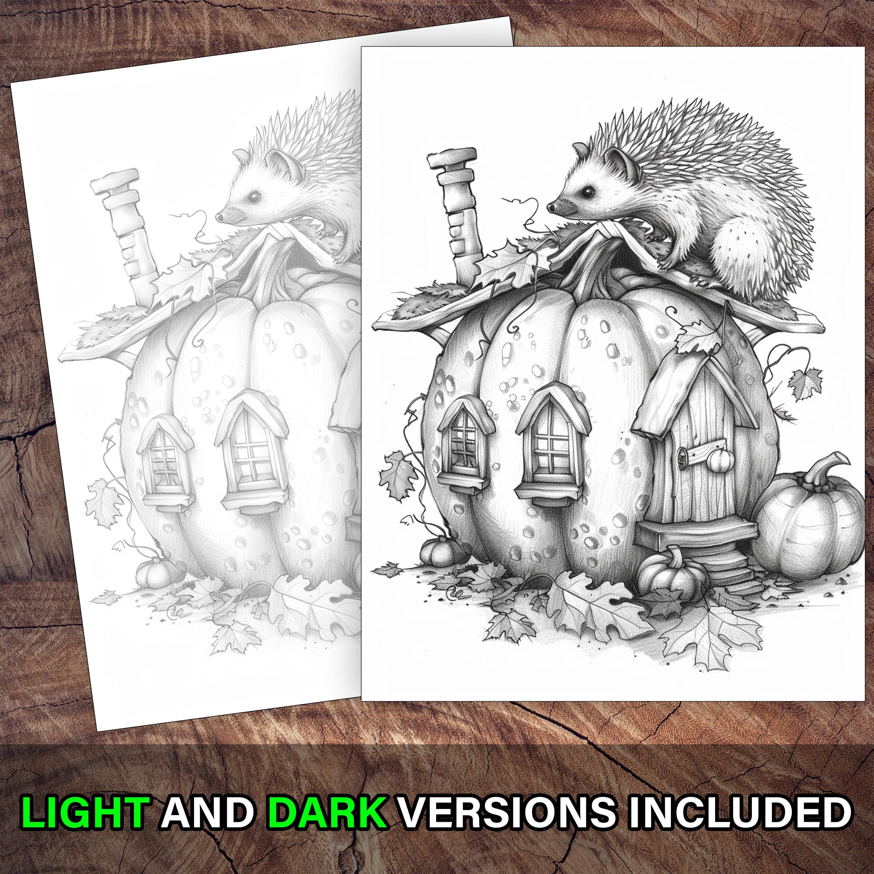 50 Woodland Creatures Coloring Pages | Woodland Halloween Animals in ...