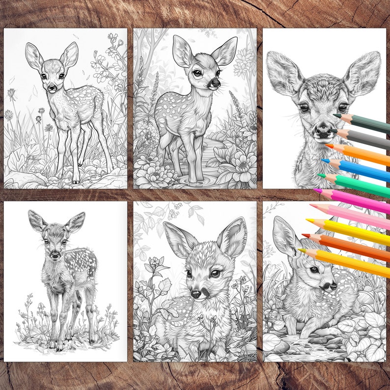 50 Woodland Animals Coloring Pages | Adults + Kids Instant Download ...