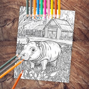 50 Adorable Baby Hippo Coloring Pages | Printable Art for Adults + Kids ...