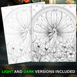 50 Mandala Fairy Coloring Pages - Printable Adult Coloring Book ...