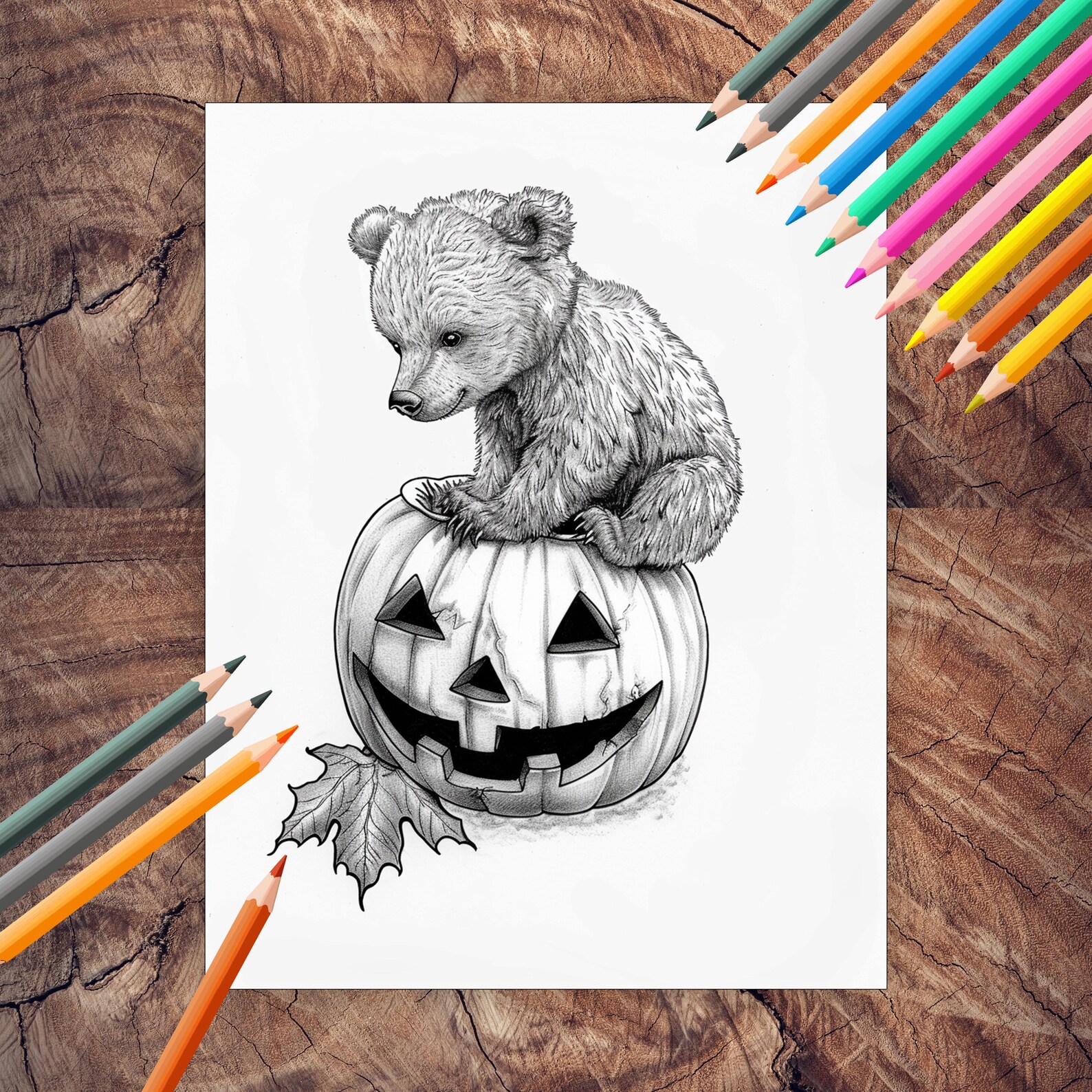 50 Woodland Animals Halloween Coloring Pages | Adults + Kids Instant ...
