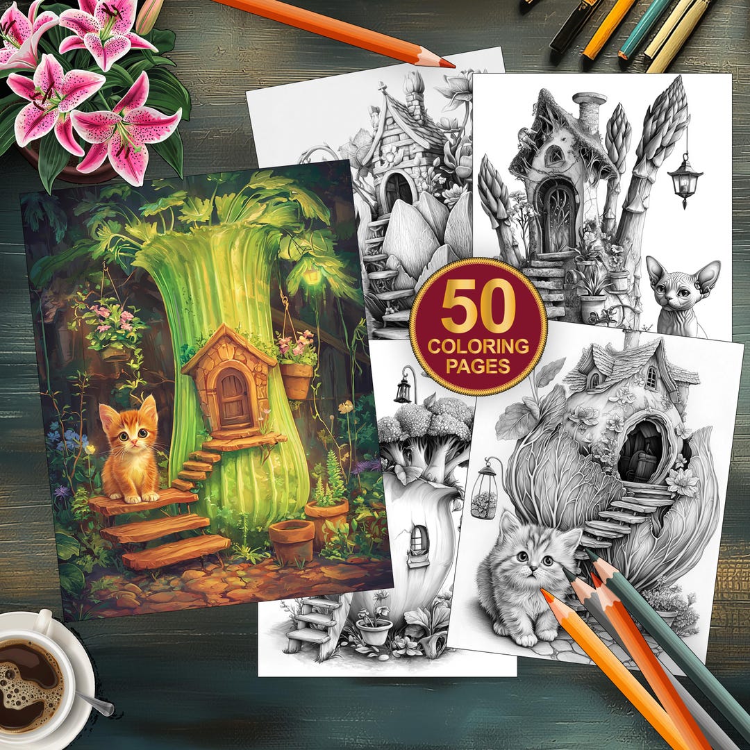 50 Veggie House Cat Coloring Pages | Magic House Coloring Pages ...