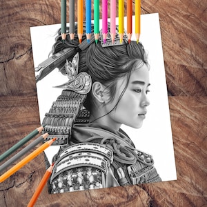 50 Japanese Princess Coloring Pages Samurai Coloring Book Japanese ...