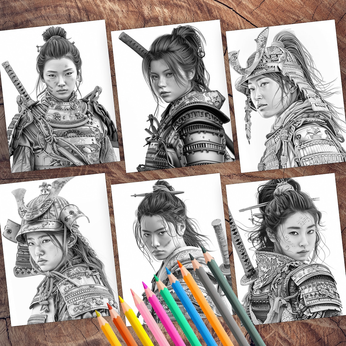 50 Japanese Princess Coloring Pages Samurai Coloring Book Japanese ...