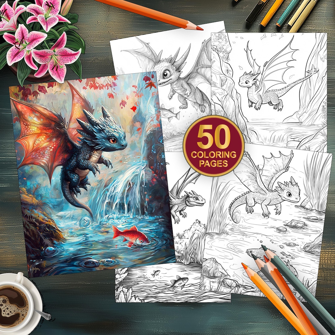 50 Printable Dragon Coloring Pages | Fun Fantasy Art for Kids & Adults ...