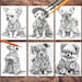 50 Puppies Wearing Japanese Clothing | Dogs Coloring Pages | Adults ...