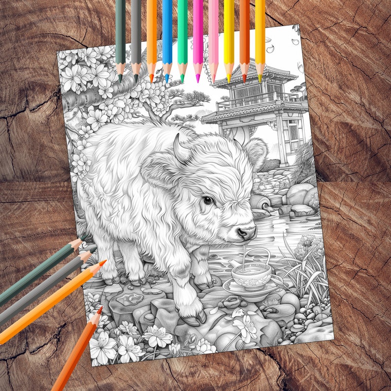 50 Highland Cow Coloring Pages | Bold and Easy Designs | Perfect for ...