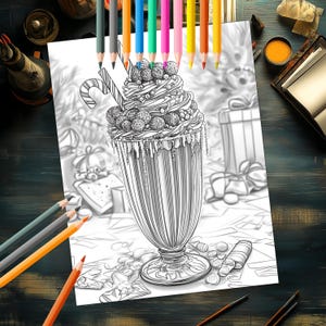 50 Coloring Pages for Holiday Desserts | Sweet Treats Instant Download ...