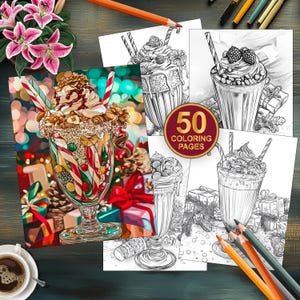 50 Coloring Pages for Holiday Desserts | Sweet Treats Instant Download ...