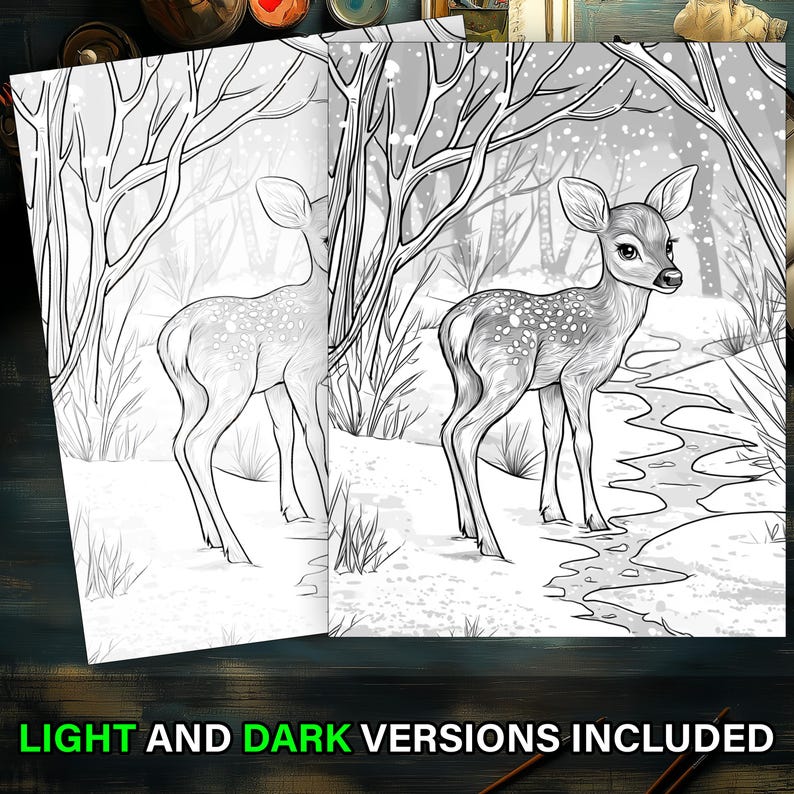 50 Winter Woodland Creatures Coloring Pages - Cute Animal Designs for ...
