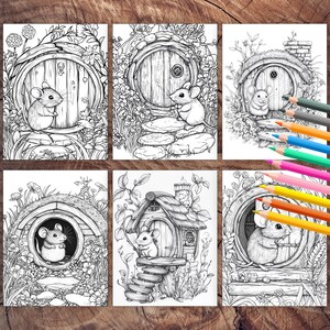 30 Mouse Coloring Book | Mice Coloring Pages | Adults and Kids Coloring ...