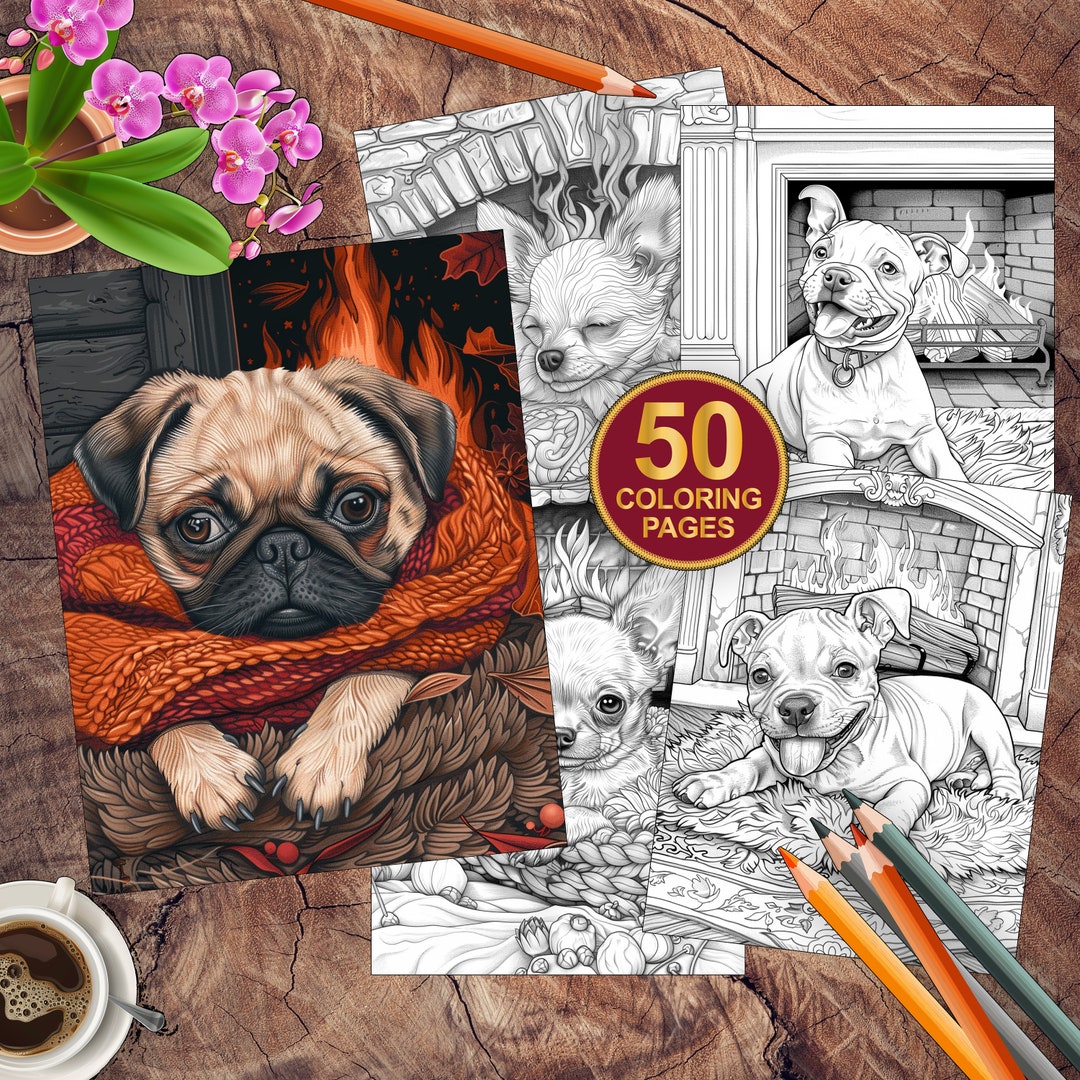 50 Cozy Dogs Coloring Pages | Puppy Coloring Pages for Kids + Adults ...