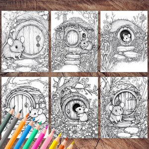 30 Mouse Coloring Book | Mice Coloring Pages | Adults and Kids Coloring ...